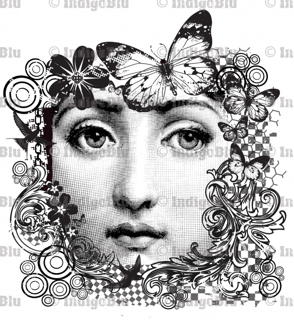 Jane Collage Digi Indigoblu